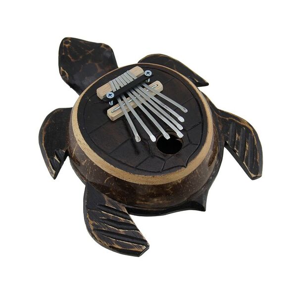 Zeckos | Other | Hand Carved Wood And Coconut Shell Sea Turtle Thumb ...